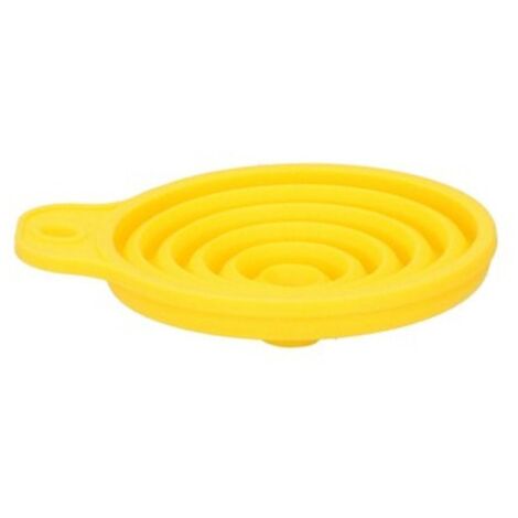 DUNLOP Entonnoir pliable pour voiture Ø9x10cm en silicone jaune