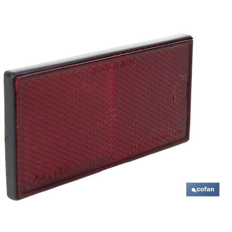Réflecteur rectangulaire avec adhésif à poser sur véhicules 106x50mm en ...