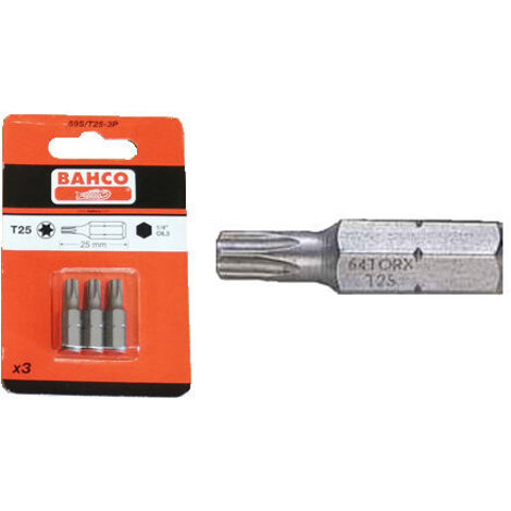 BAHCO POINTE TORX T25 3P 1/459 S/T-25x2559S/T