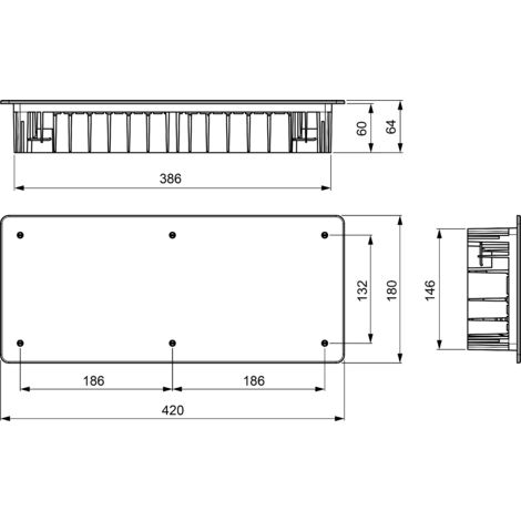 Boîte de raccordement cloison creuse encastrable pour tube Ø25mm avec ...