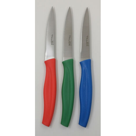 Pack de 3 couteaux à éplucher mangue colorés Talox