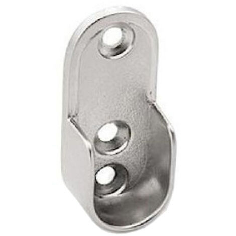 Support latéral Box 25 tube ovale 25x15 chromé a-402-12