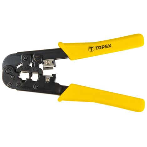 Pince à sertir universelle pour câbles réseau et téléphonique 32d408 topex