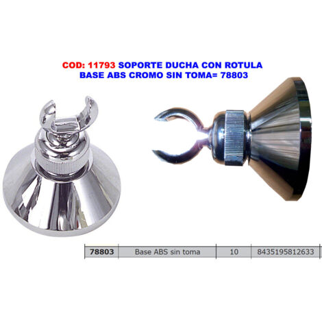 Support de douche avec rotule ABS chromé sans douille 78803