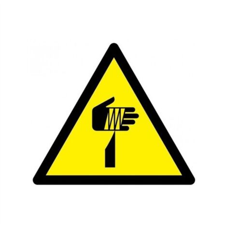 Panneau d'adhésion. Triangle de danger de coupure 90 mm r1054 rd38628
