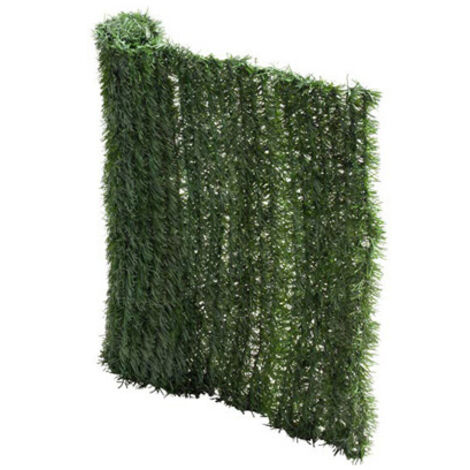 Haie verte artificielle 2x3mt 36 var/m feuille fine bicolore