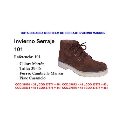 Bottes de neige en daim marron chaudes Segarra Mod. 101 en Taille 42 ...