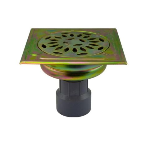Siphon en acier zingué - 250x250mm - 110, CLARA