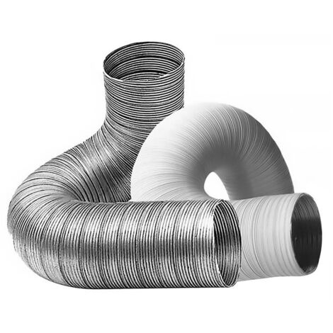 Tube spiroflex compact en aluminium, 160 mm, 5 m, chromé, flexible et ...