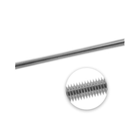 Tige filetée DIN 975 M4 en acier zingué, 1 mètre, lot de 5 unités