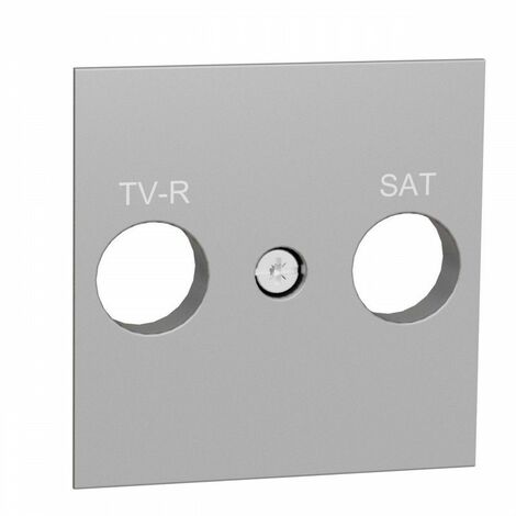 Cache prise R-TV / SAT aluminium SCHNEIDER NU944130