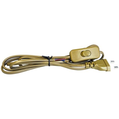Câble de connexion plat avec interrupteur (2x0.75mm) 1.5M Or