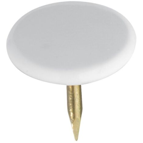Boîte de 100 unités de punaises plates blanches Ø9mm