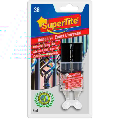 Adhésif époxy Supertite à 2 composants (seringue de 6 ml)