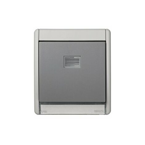 Bouton poussoir lumineux SIMON AQUA 10AX en saillie IP55
