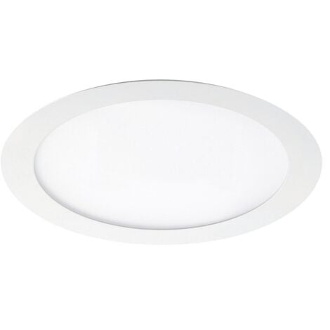 Downlight LED encastrable rond Basic LED (18W 4000K 390lm) IP44 Ø12x2,1cm coloris blanc