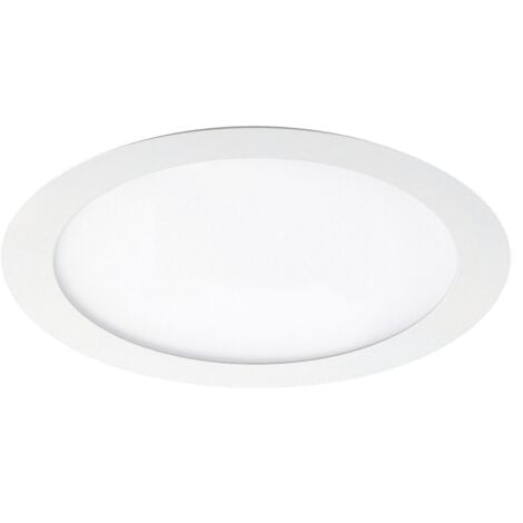 Downlight LED encastrable rond Basic LED (18W 6000K 405lm) IP44 Ø12x2,1cm coloris blanc