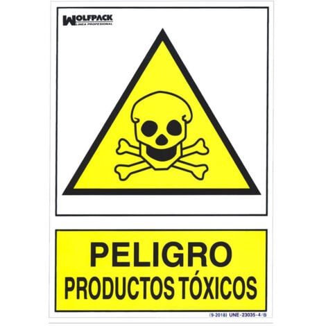 Affiche Danger Produits Toxiques 30x21cm.