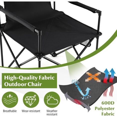 GOPLUS Salon de Jardin 2 Chaises et Table-Chaise Pliable/Portables avec ...