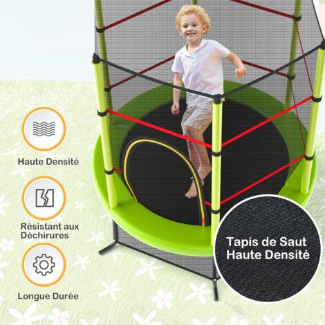 GOPLUS Trampoline Enfant Ø165cm, Cadre en Acier, Trampoline Extérieur ...