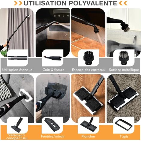 GOPLUS Nettoyeur Vapeur avec 19 Accessoires, Câble d’Alimentation Long ...