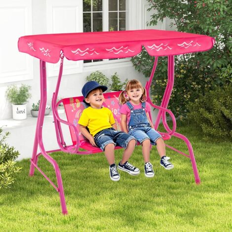 GOPLUS Balancelle de Jardin Extérieure pour Enfant, Balancelle Enfant 2 ...