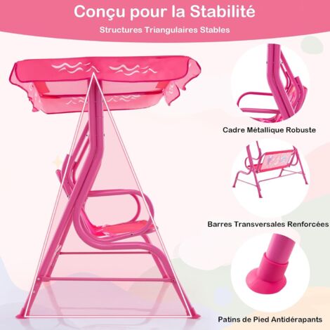 GOPLUS Balancelle de Jardin Extérieure pour Enfant, Balancelle Enfant 2 ...