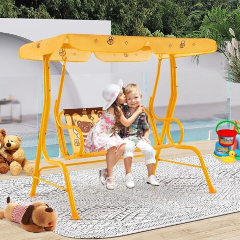 GOPLUS Balancelle de Jardin Extérieure pour Enfant, Balancelle Enfant 2 ...