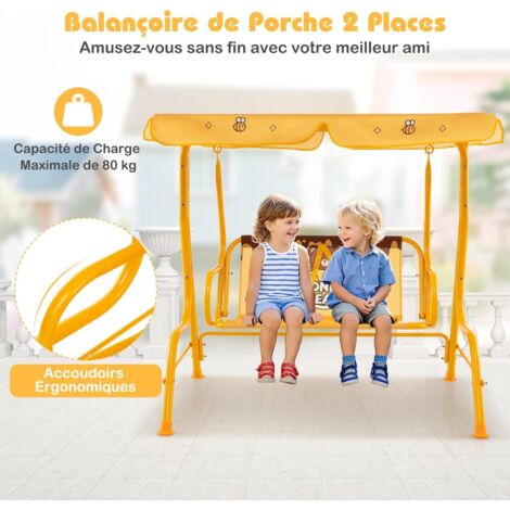 GOPLUS Balancelle de Jardin Extérieure pour Enfant, Balancelle Enfant 2 ...