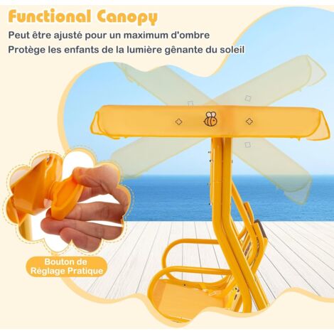 GOPLUS Balancelle de Jardin Extérieure pour Enfant, Balancelle Enfant 2 ...