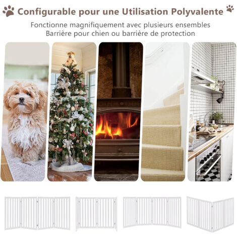 GOPLUS Barriere de Securite Pliable en MDF, 2/3/4/5/6 Barriere de ...