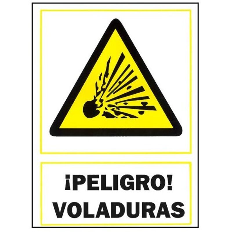 Pericolo di Esplosione - Cartello Adesivo - Plastica 21x29 cm, Alta ...