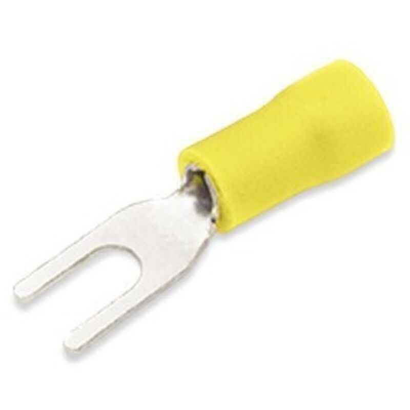 Terminale isolato a forcella 6.5 / 4-6mm Giallo 50 pz