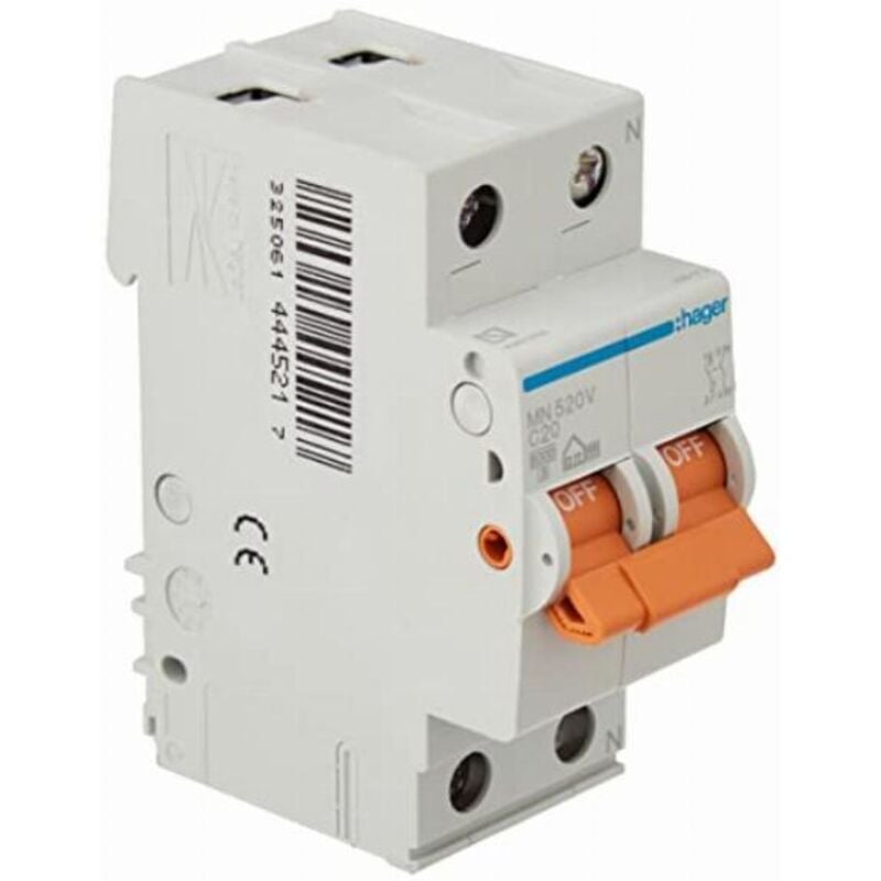 HAGER MN520V Interruttore MN 1P+N 20A curva C