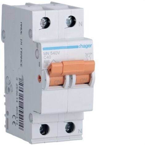 HAGER MN540V Interruttore MN 1P+N 40A curva C