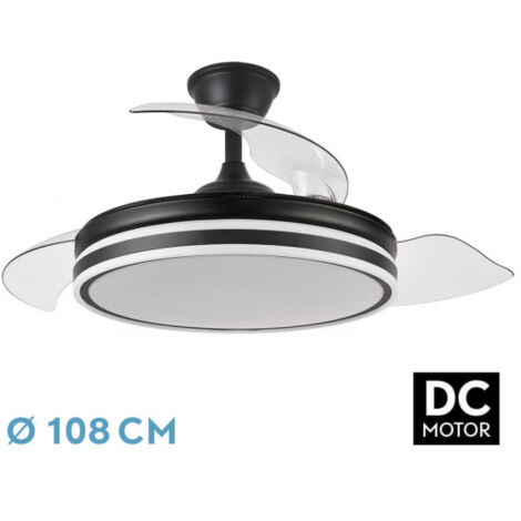 Ventola Bayomo 72W Nero 3 Pale Motore DC