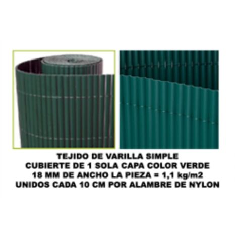 Canna di Bambù PVC 1 Lato 18 mm Colore Verde 200x500 cm MZ8006