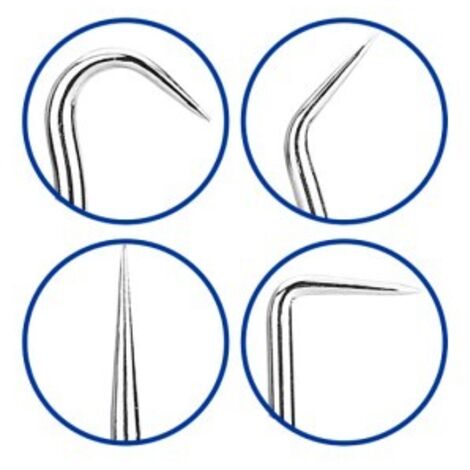 Set di 4 ganci WADFOW, acciaio al carbonio, impugnatura in PP, ideale ...