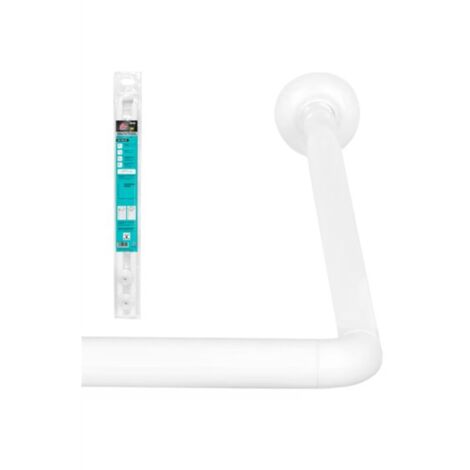 Barra per vasca curva a 90° - 90 x 90 cm, facile installazione, bianco ...
