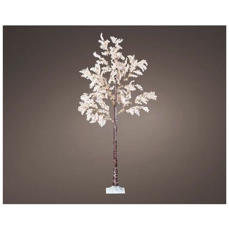 Albero micro led fiori bianchi ip44 180cm 180 led