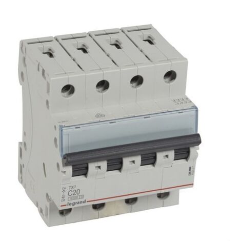 Interruttore automatico TX3 6kA-C 4P 20A