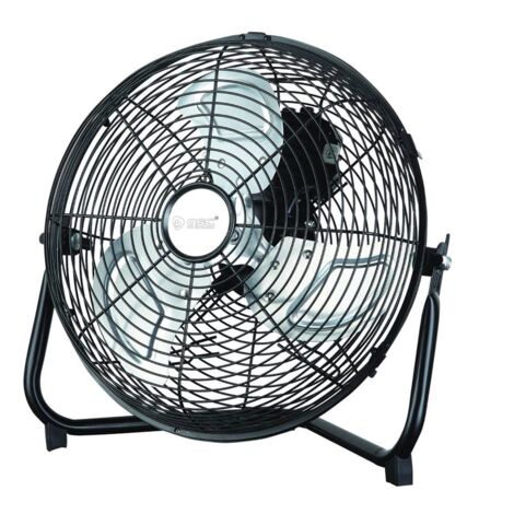 Ventilatore da pavimento in metallo 40cm 70W Nero