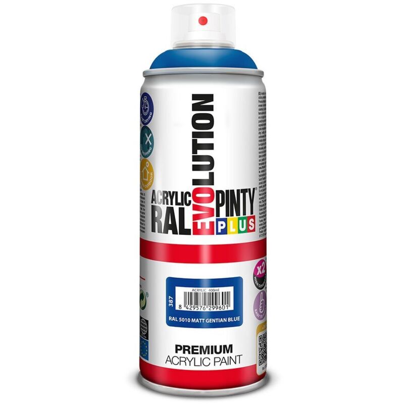 Sprühfarbe PintyPlus Evolution 520cc RAL 5010 Matt Enzianblau