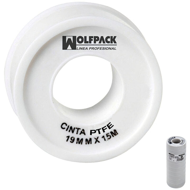 Wolfpack PTFE-Band 19 mm. x 15m. (Packung mit 10 Rollen)