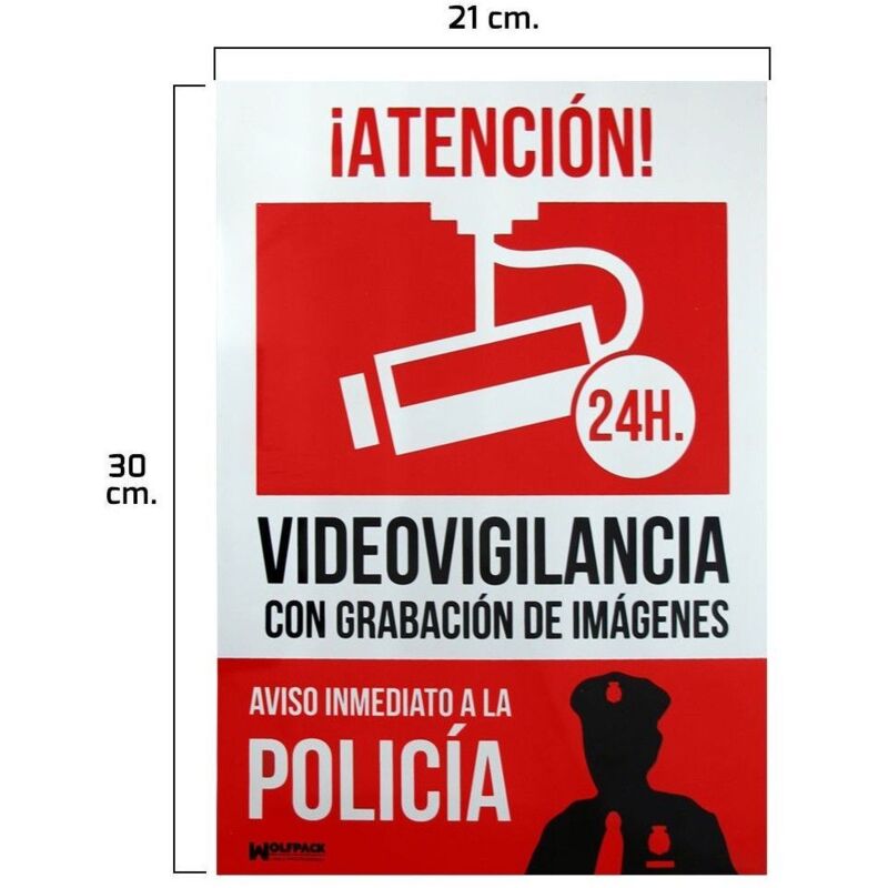 Connected Alarm Poster Hinweis an die Polizei 30x21
