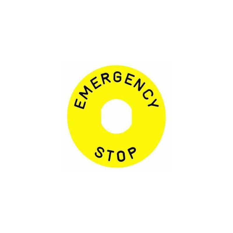 Runder Pilzknopfschild „NOT-HALT“ 90mm