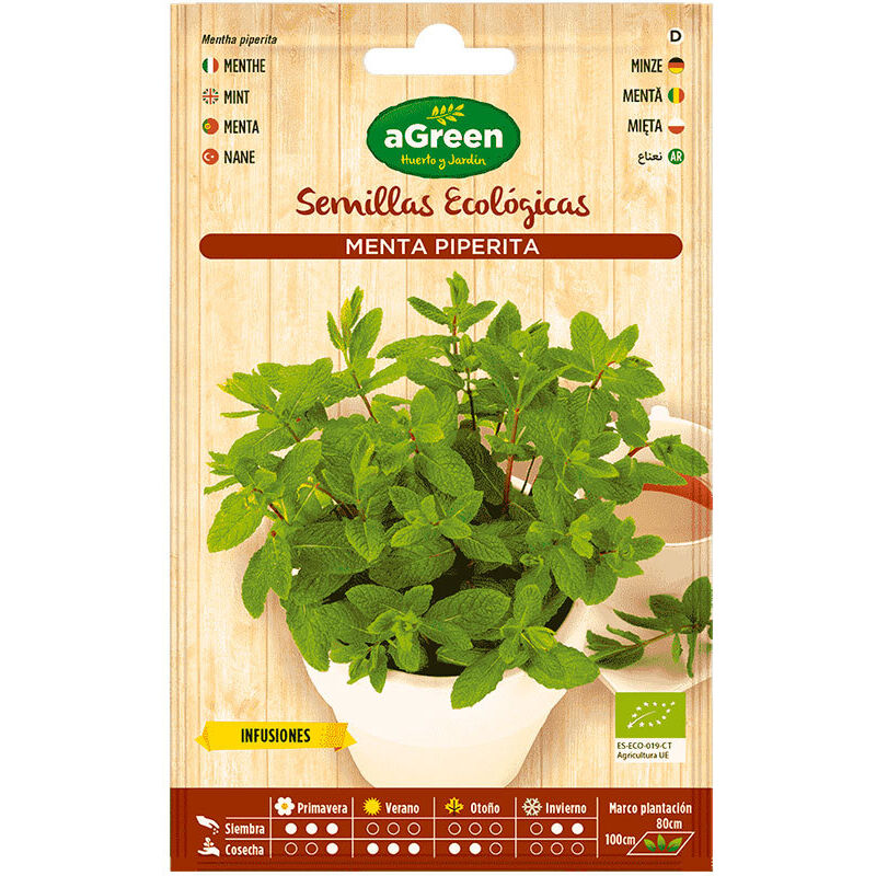 Beutel mit Öko-Agreen-Minzsamen