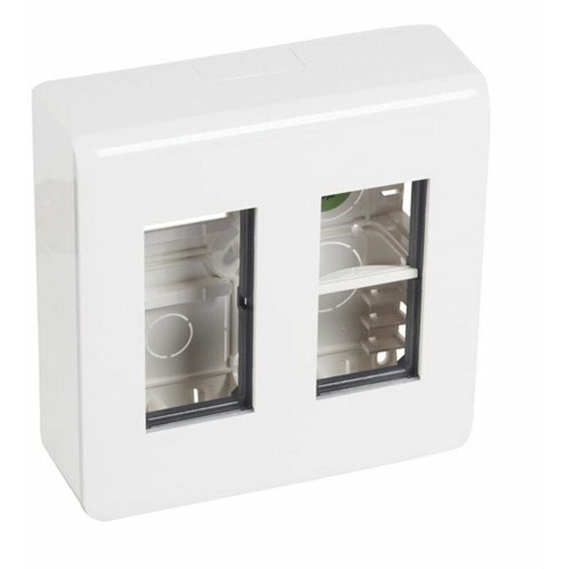 LEGRAND 078882L Arbeitsplatzbox Mosaik Aufputz für 2x4 Module, weiß