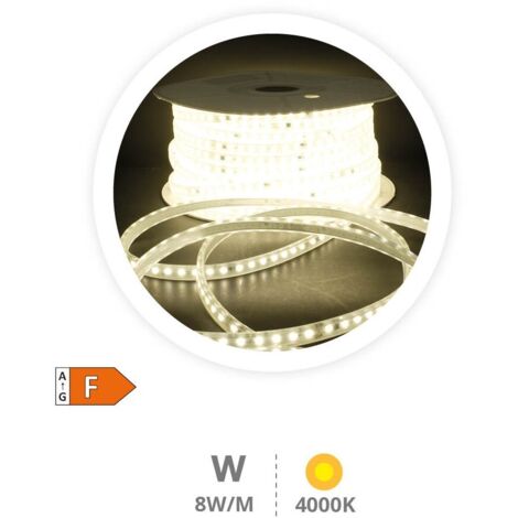Rolle 50M LED-Streifen 8W/M 4000-4500K IP65 230V