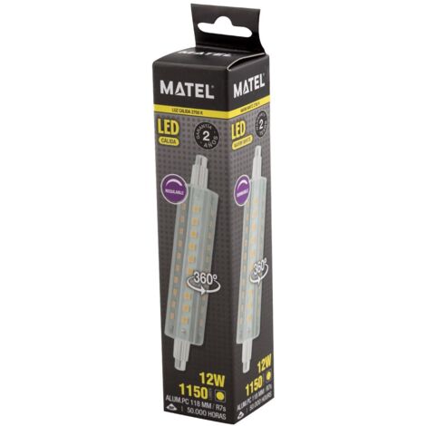 Matel lineare LED-Glühbirne 118 mm 12 W dimmbar warm